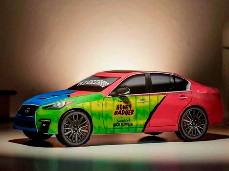 INFINITI presenta Carigami Q50 Honey Badger Edition